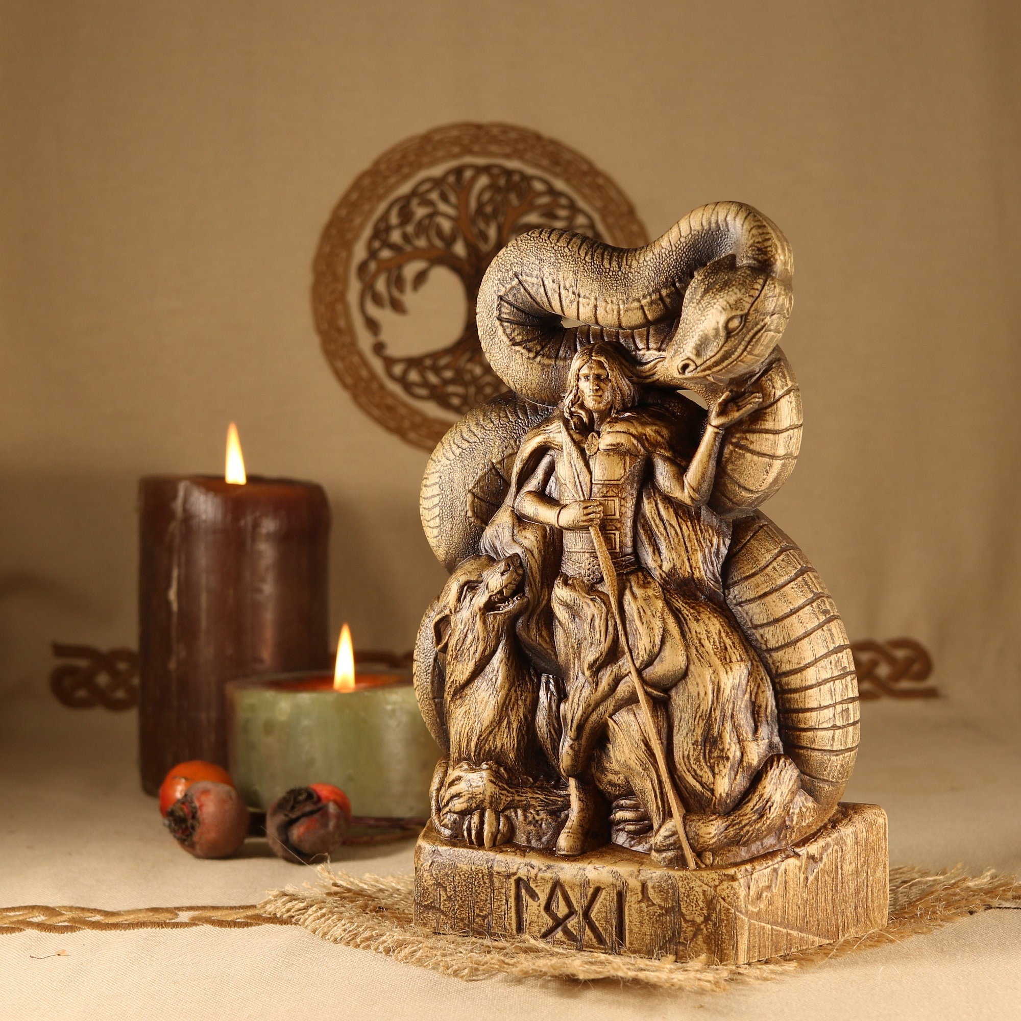 Loki Statue Norse Loki God Loki Loki Altar Norse Altar - Etsy Ireland