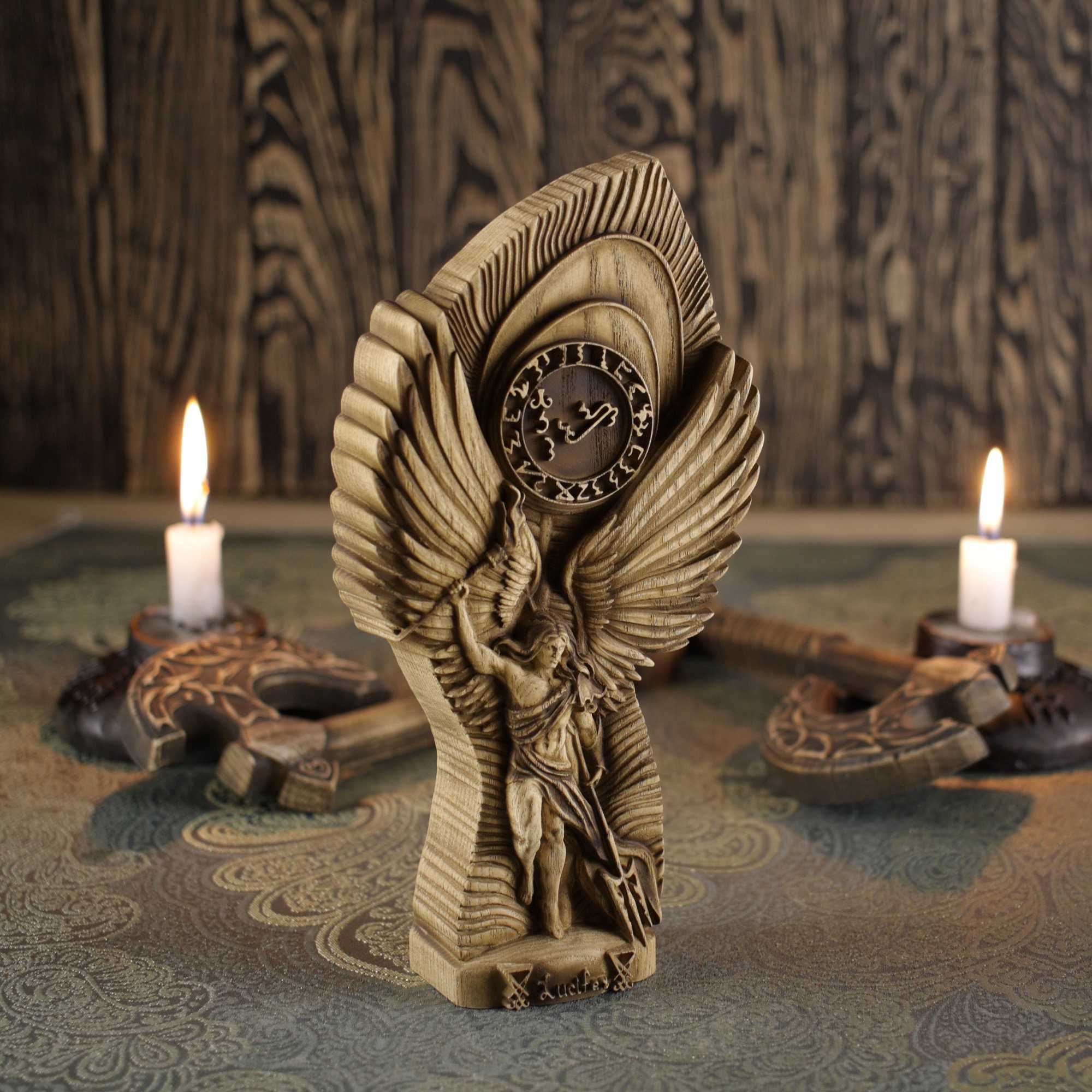 Luzifer Luzifer Statue Leviathan Satanismus Holzskulptur - Etsy.de