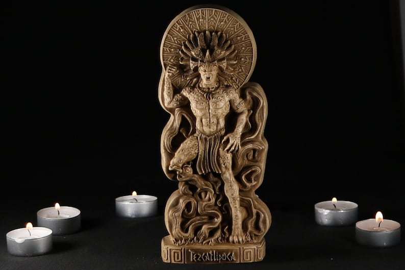 Tezcatlipoca Statue: Aztec God Wood Carving - Etsy UK