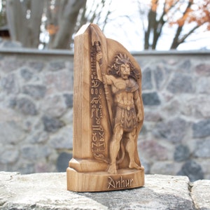 Egyptian Statue Anhur Egyptian God Kemetic Anhur Lion Egyptian Decor ...