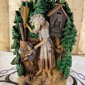 Carved Baba Yaga Figurine: Pagan Witch Statue, Folklore Art - Etsy