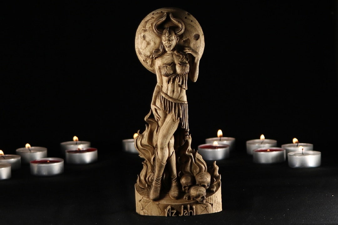 Az Jahi, Lilith, estatua de la diosa Diosa lilith Estatua de la demonio Luna de sangre Reina de ...