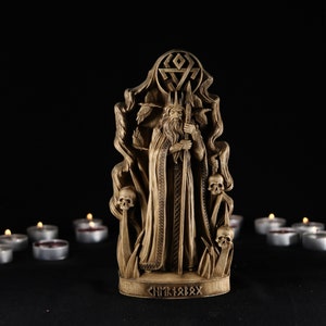 Chernobog Statue: Handmade Slavic Pagan God Wood Carving - Etsy