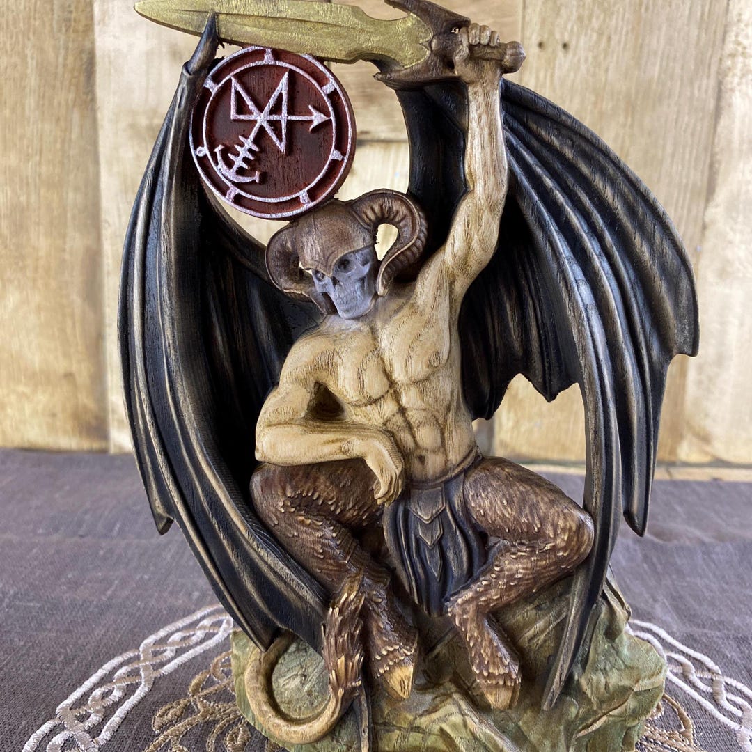 Abaddon Abaddon Sigil Demon Statue Demon Sigil Witchcraft Goetia Occult Decor Demonology Black ...