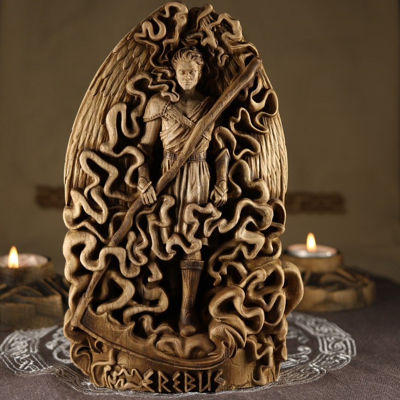 God Statue Erebus Greek Statue Greek God Greek Mythology Wood - Etsy