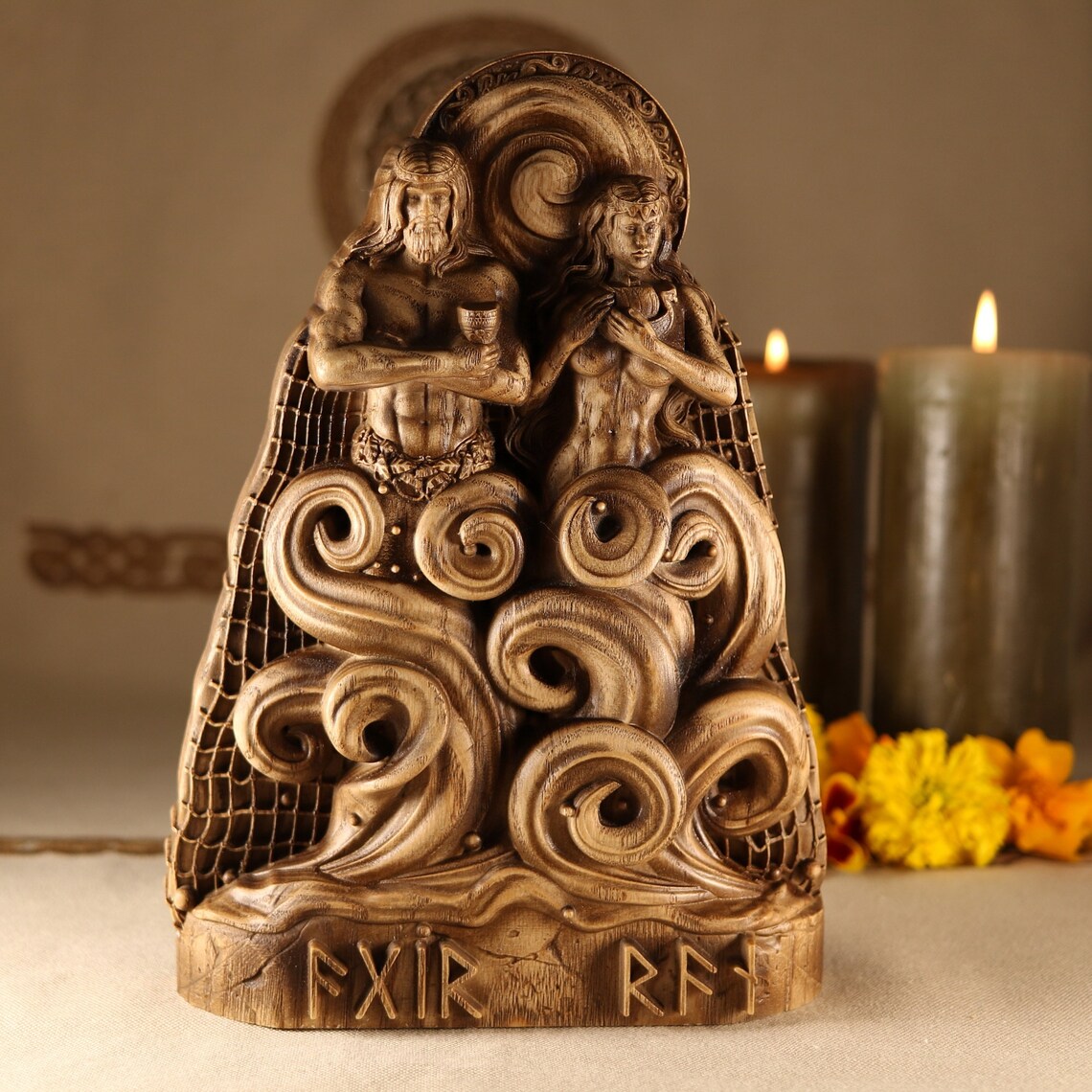 Aegir Ran Norse Gods Sea Goddess Asatru Norse Pagan Statue | Etsy