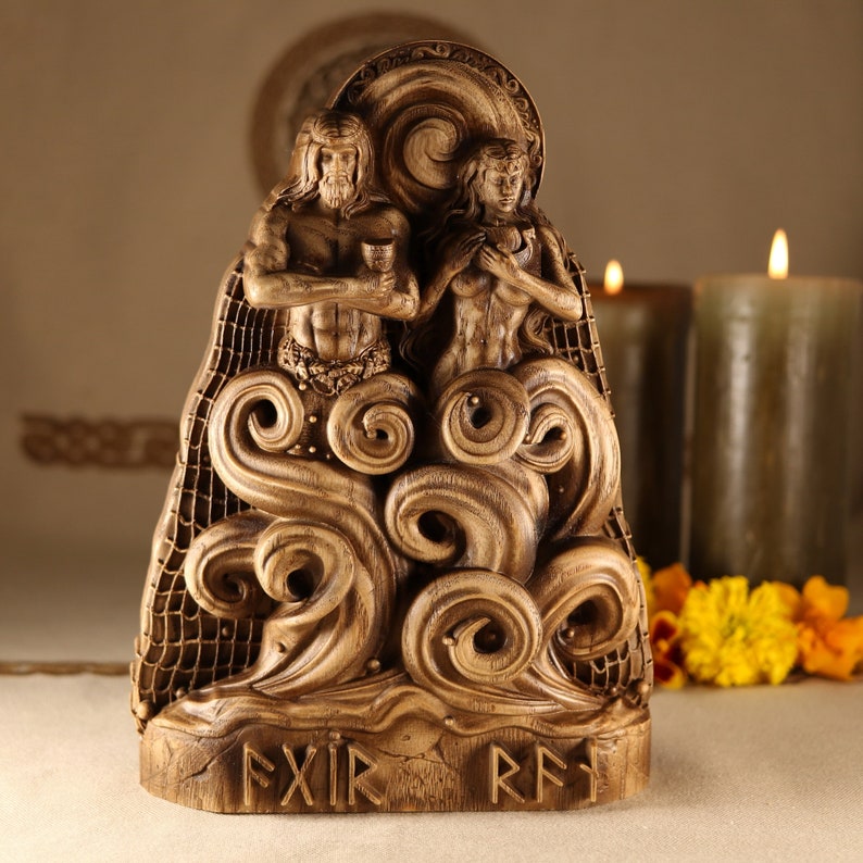 Aegir Ran Norse Gods Sea Goddess Asatru Norse Pagan Statue | Etsy
