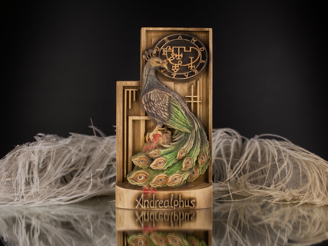 Andrealphus, Demon Statue, Wooden Statue, Satan Statue Occult Magical ...