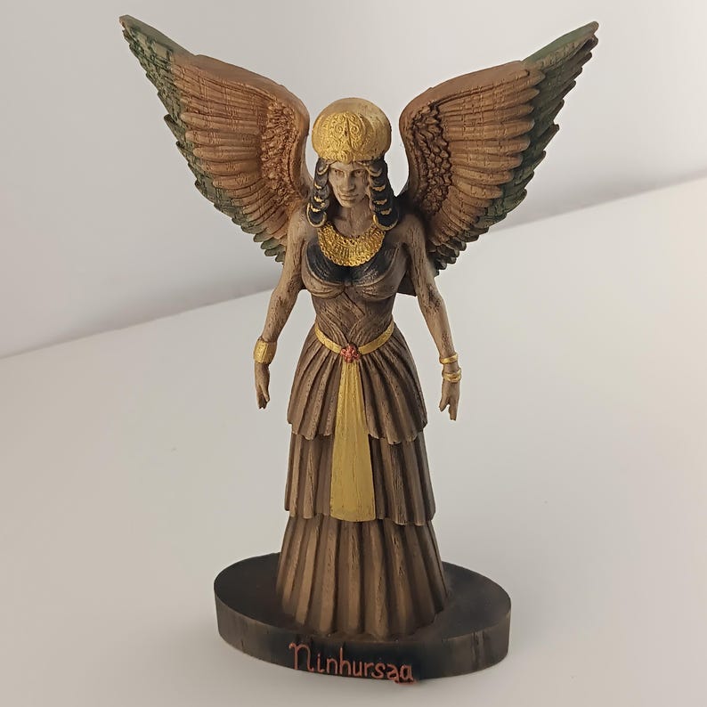 Ninhursag Wooden Statue – Sumerian Mother Goddess Altar Deco ...