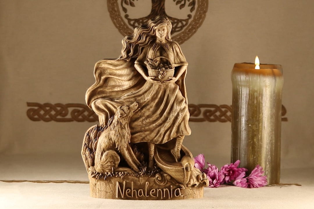 Nehalennia Celtic Goddess, Sea Goddess, Fertility Statue, Wicca Goddess ...