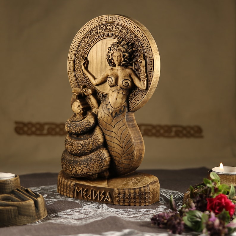 Medusa Statue Gorgon Medusa Greek Goddess Statue Greek - Etsy