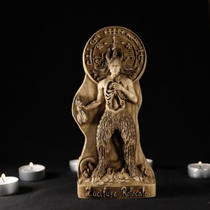 Lucifuge Rofocale, Demon Statue Lucifuge Demon Wooden Statue Occult ...