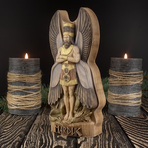 Marduk, Marduk God, Wood Sculpture, Babylonian, Sumerian Gods ...