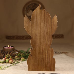 Wooden Stolas Owl Demon Statue, Gothic Sigil Altar Decor Demon Satan - Etsy