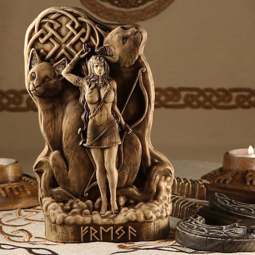 Freya Statue Freyja Freya Norse Mythology Goddess Statue - Etsy