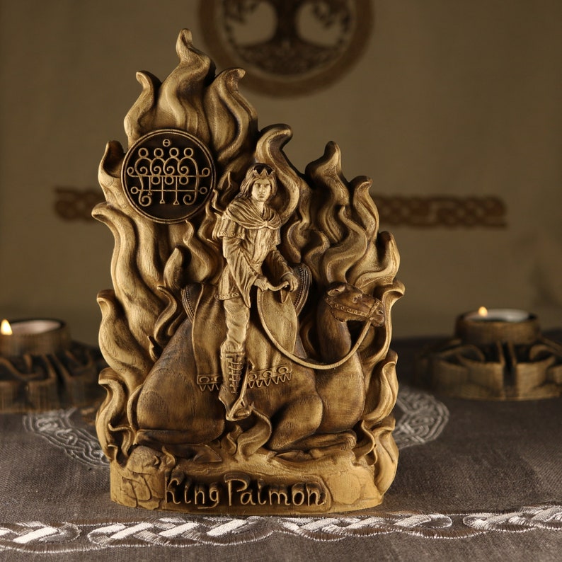 Paimon King Paimon Goetia Lucifer Altar Satan Statue - Etsy Canada