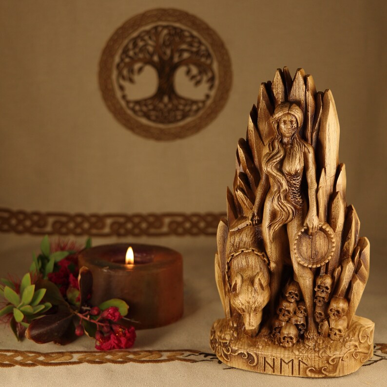 Hel statue Goddess statue Wiccan altar kit | Etsy