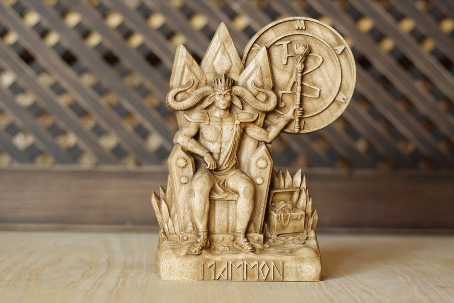 Horned god Demon Mammon Money spell Occult decor Occult art | Etsy