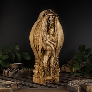 Succubus Naamah Wood Statue: Demoness Pagan Altar Decor - Etsy