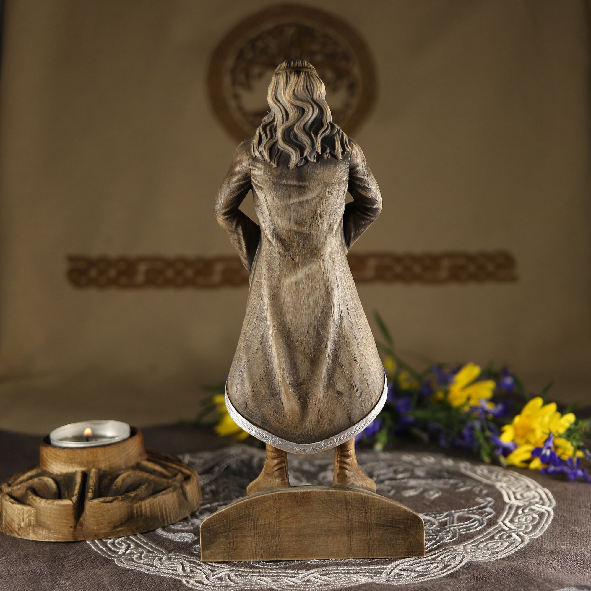 Dellingr Ash Wood Carving: Norse God Statue, Viking Altar Decor - Etsy