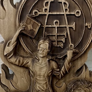 Prince Ipos, Demon Statue Sigil Goetia Wooden Statue Satanic Altar ...