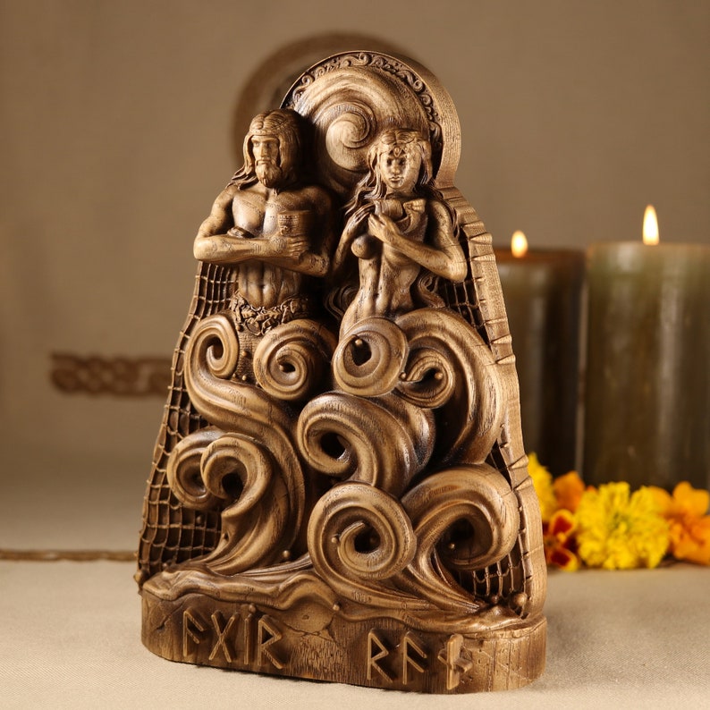 Aegir Ran Norse Gods Sea Goddess Asatru Norse Pagan Statue | Etsy