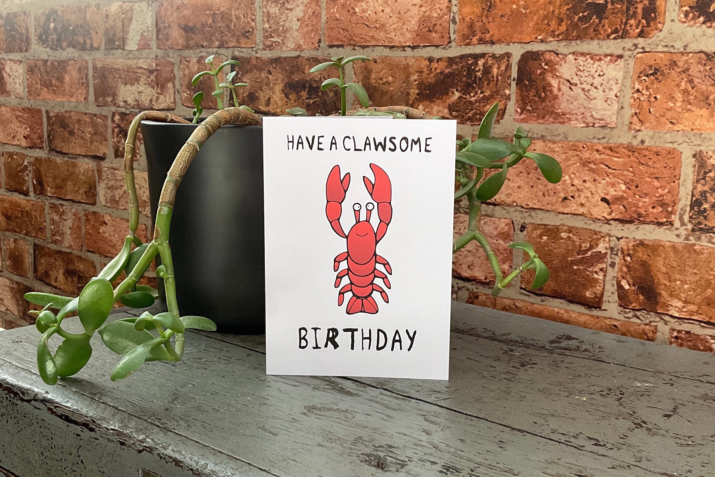 Lobster Card, Lobster Birthday Card, Lobster Lovers Card, Gifts for Him ...