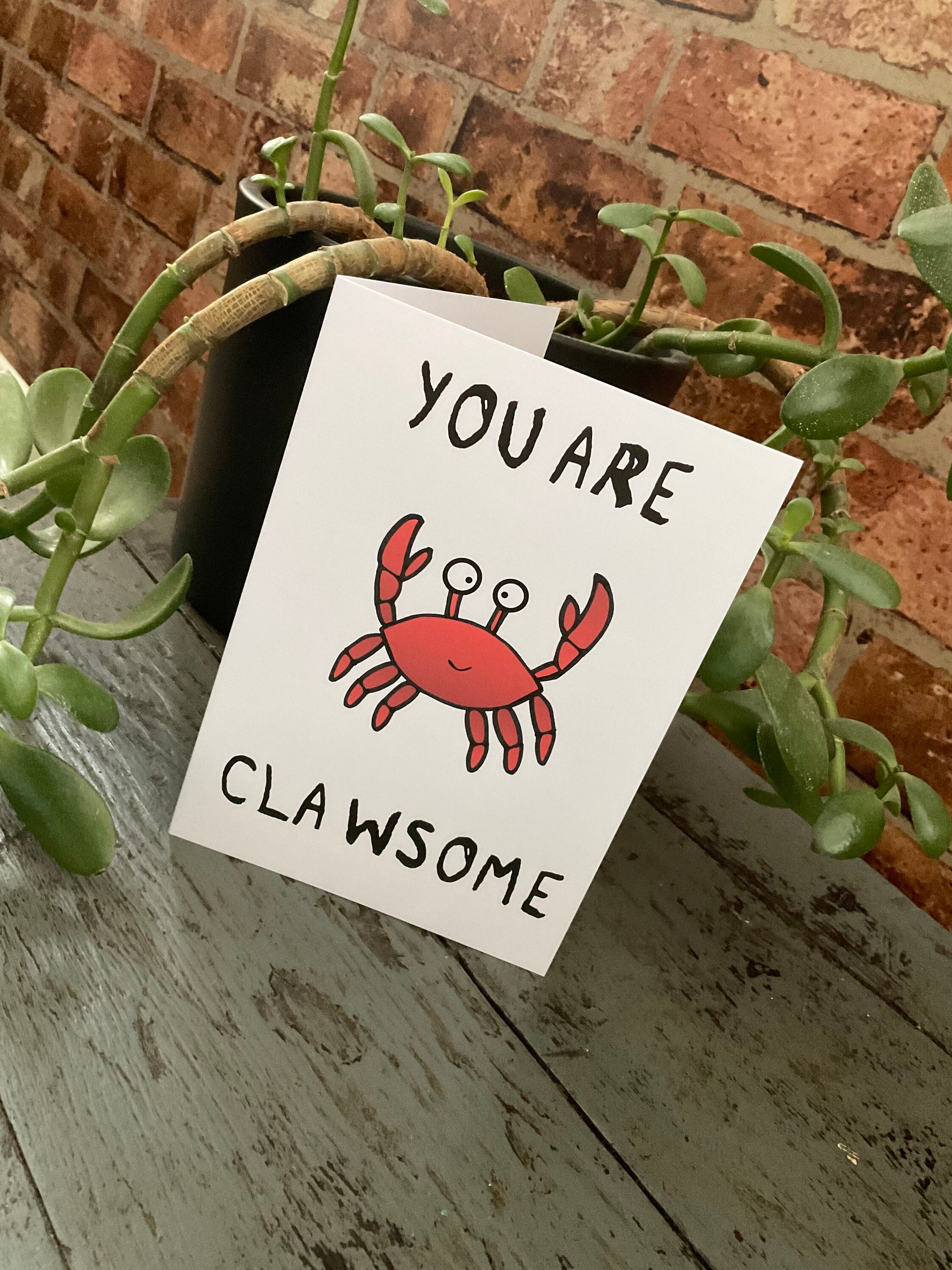Crab Card Crab Valentines Card Crab Lovers Card Beach - Etsy Italia