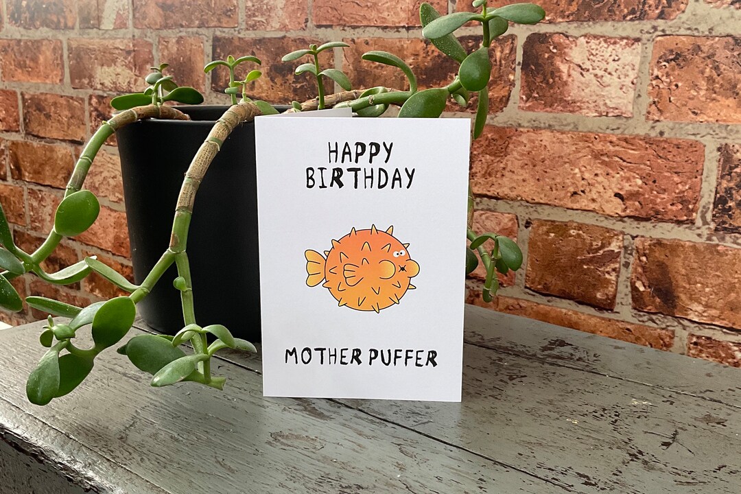 Birthday Card, Puffer Fish Card, Puffer Fish Birthday Card, Gifts for ...