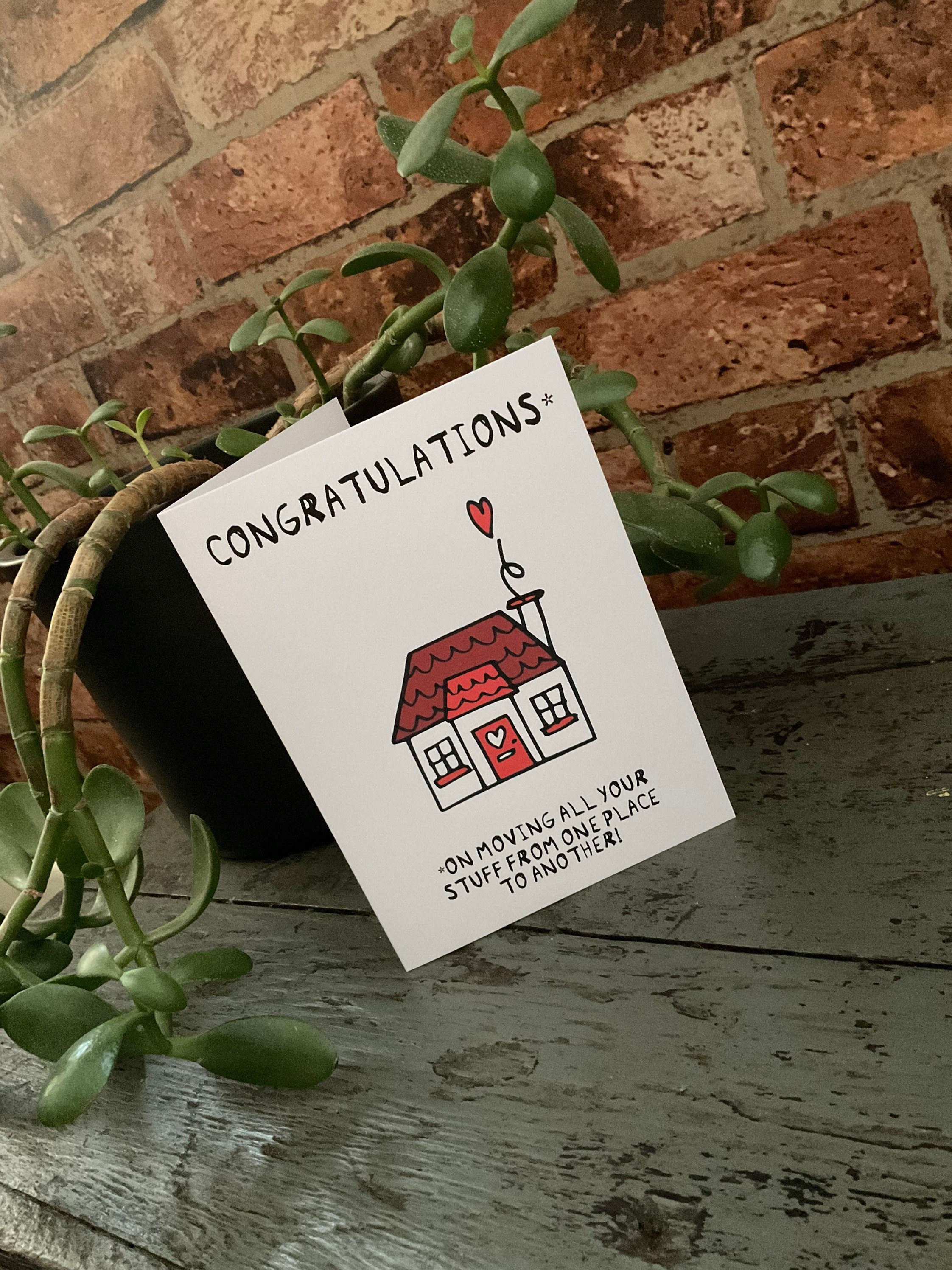 Congratulations On Your New Home moving card new home new house moving ...