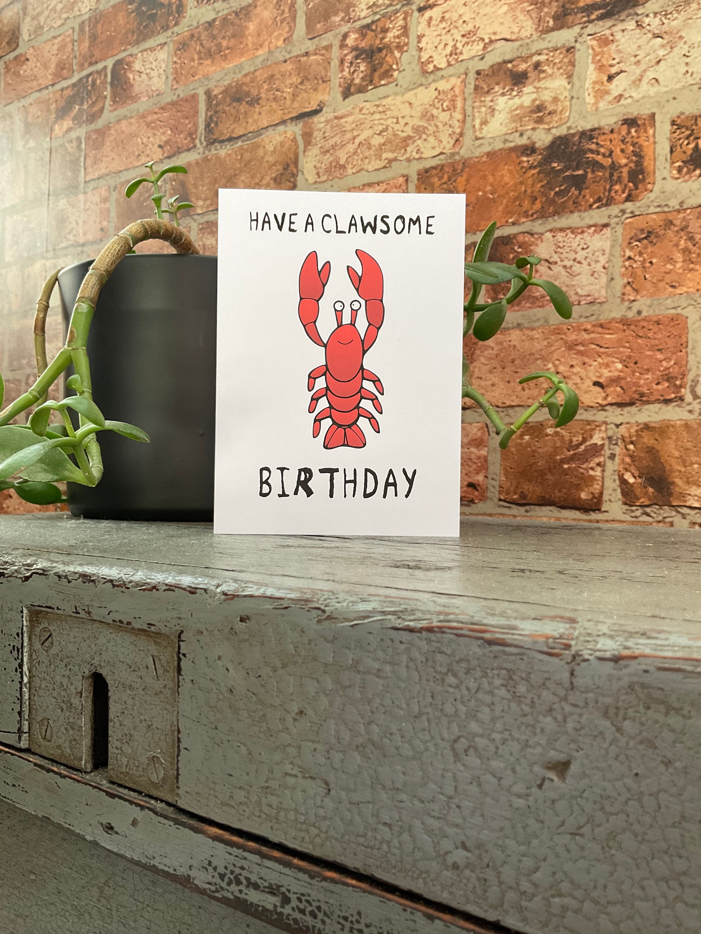 Lobster Card, Lobster Birthday Card, Lobster Lovers Card, Gifts for Him ...