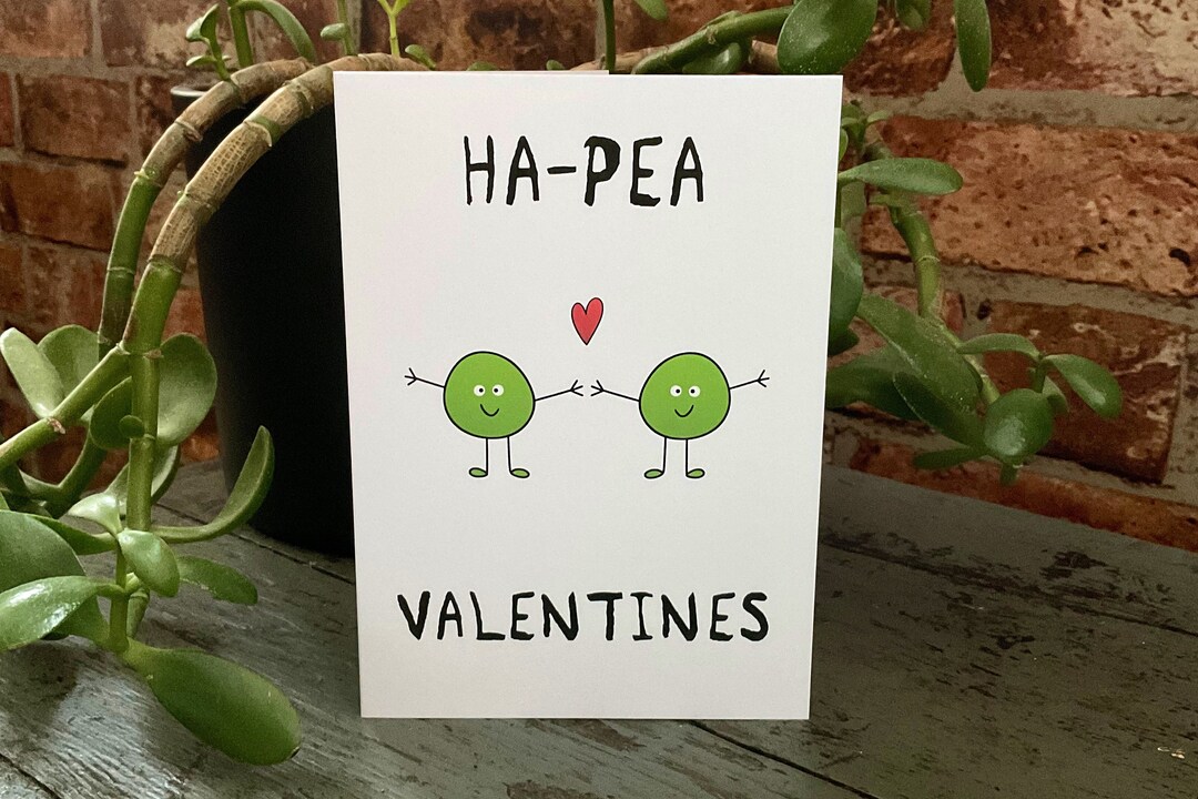 Valentines Day Card, Funny Pea Card, Pea Lovers Gift, Gifts for Him ...