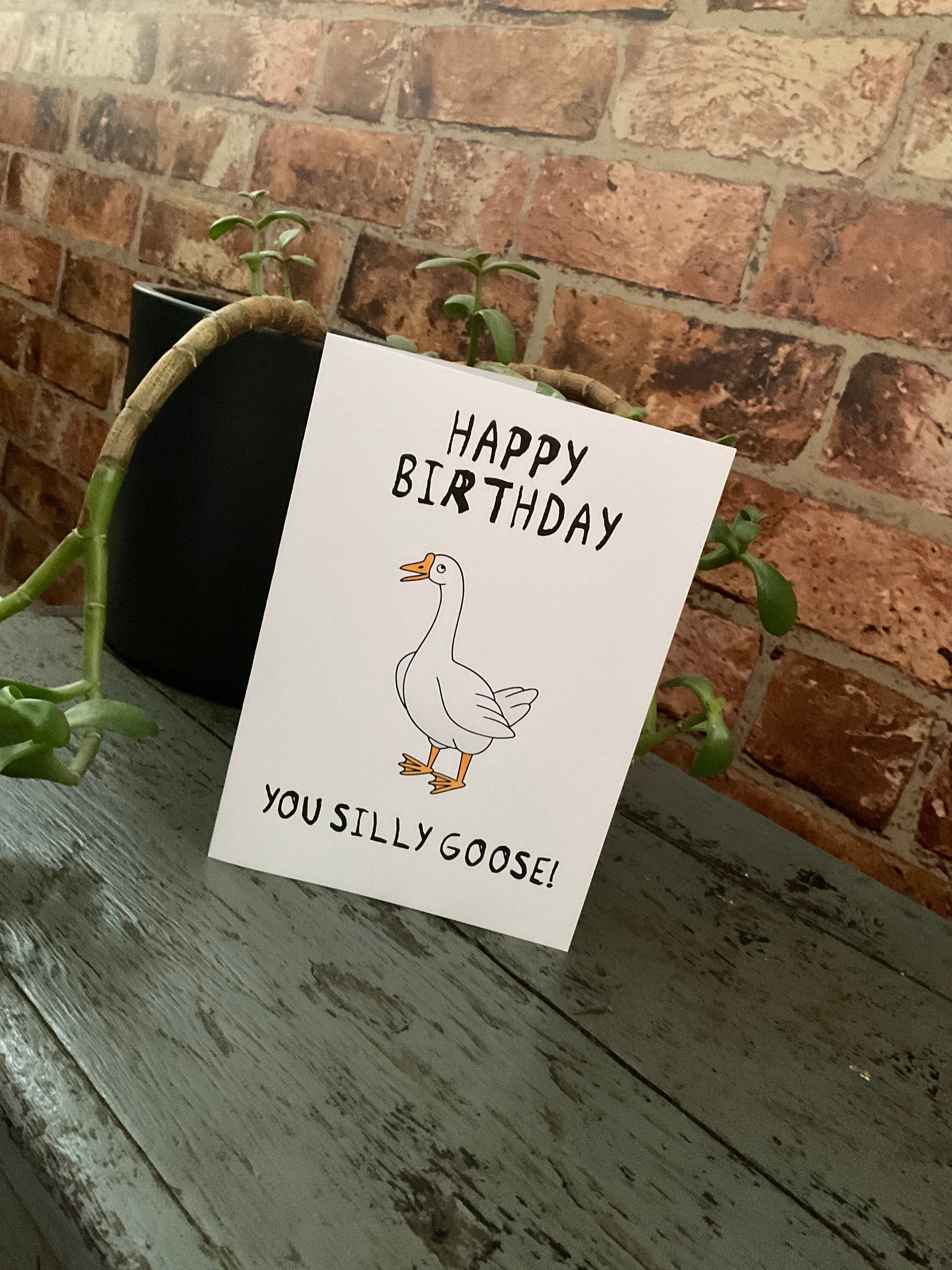 Goose Card, Goose Birthday Card, Goose Lovers Card, Bird Lovers Card ...
