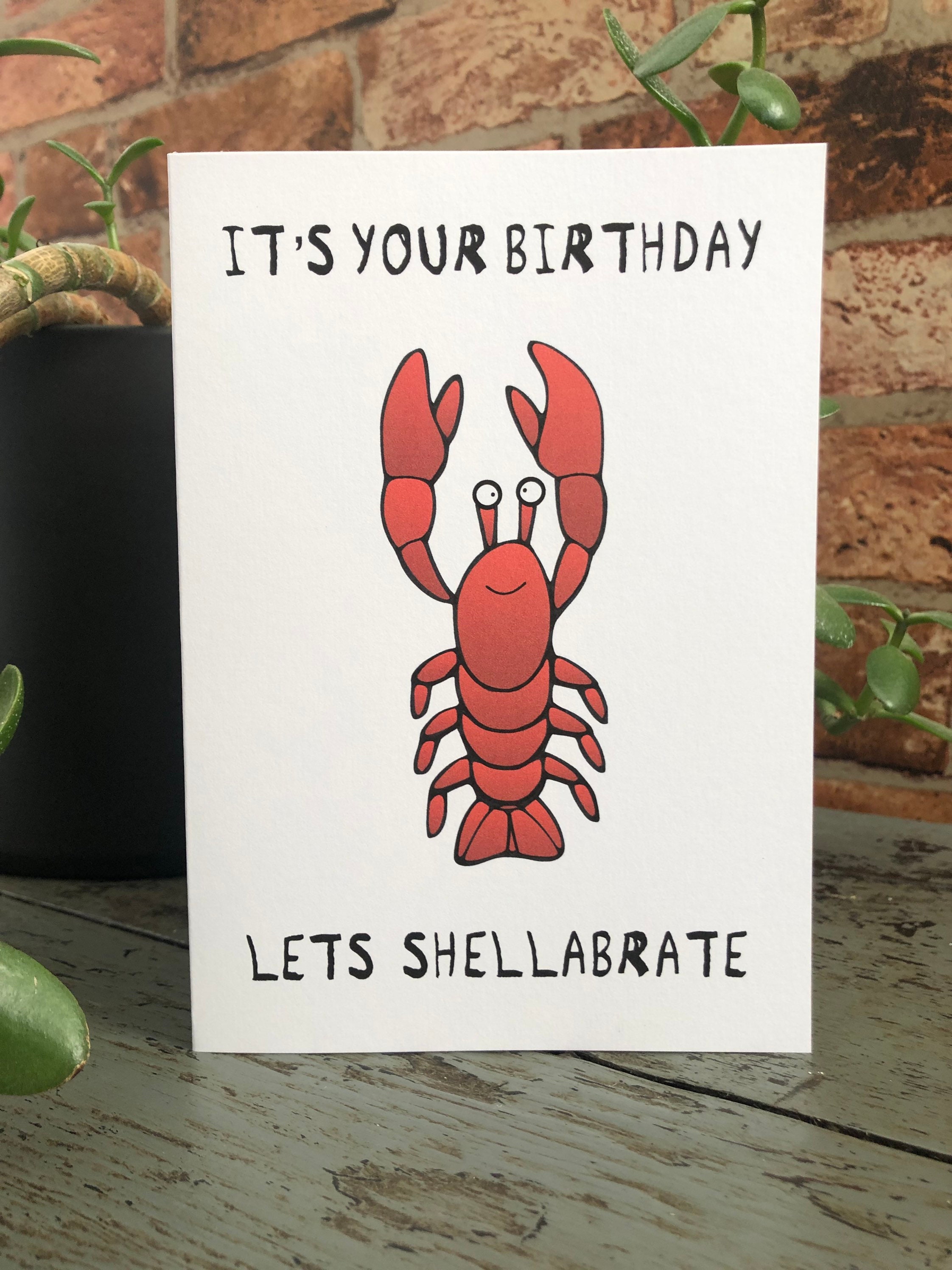 Lobster Card Lobster Birthday Card Lobster Lovers Card - Etsy UK