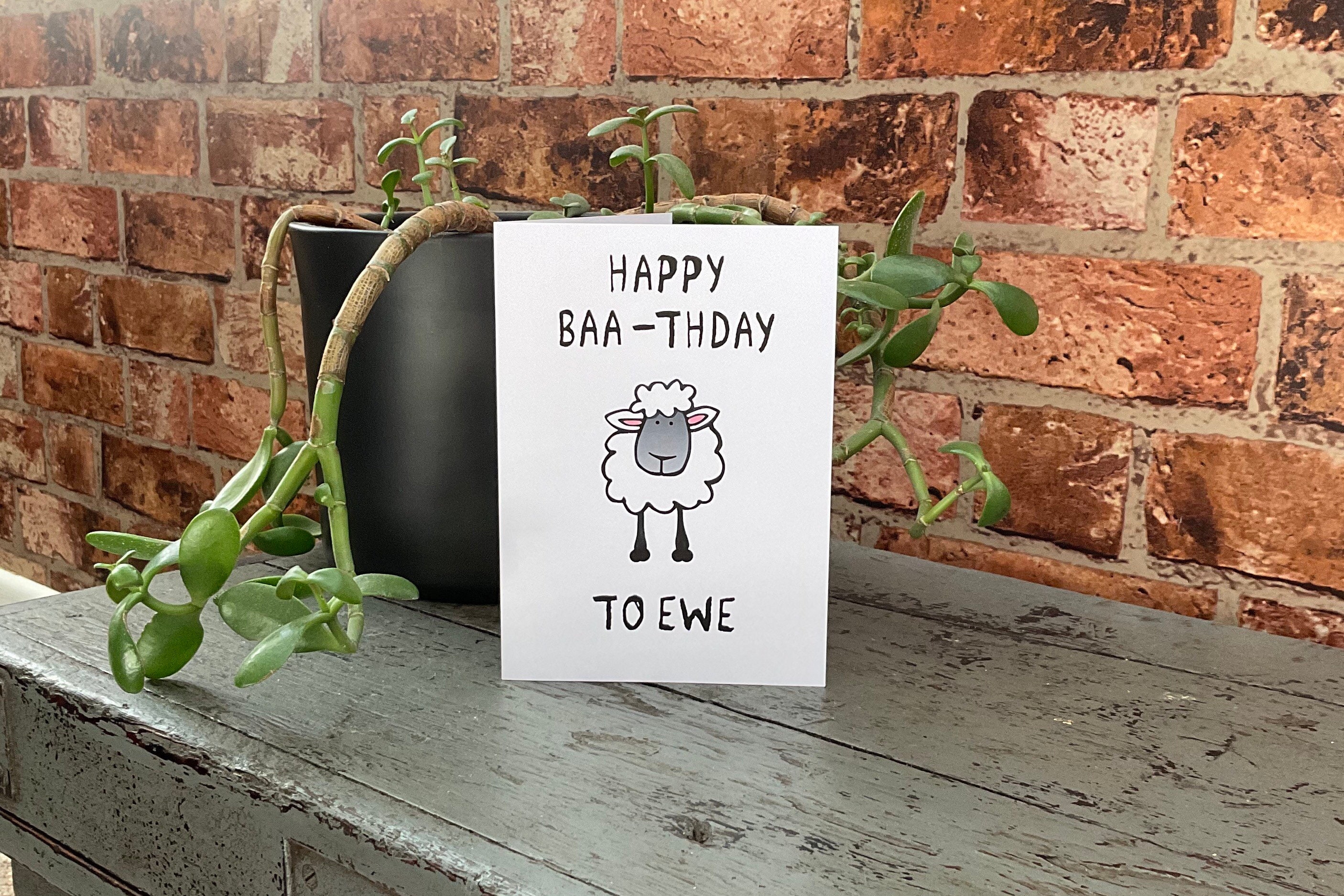 Sheep Birthday Card, Birthday Card, Sheep Card, Sheep Gifts, Sheep Gift ...