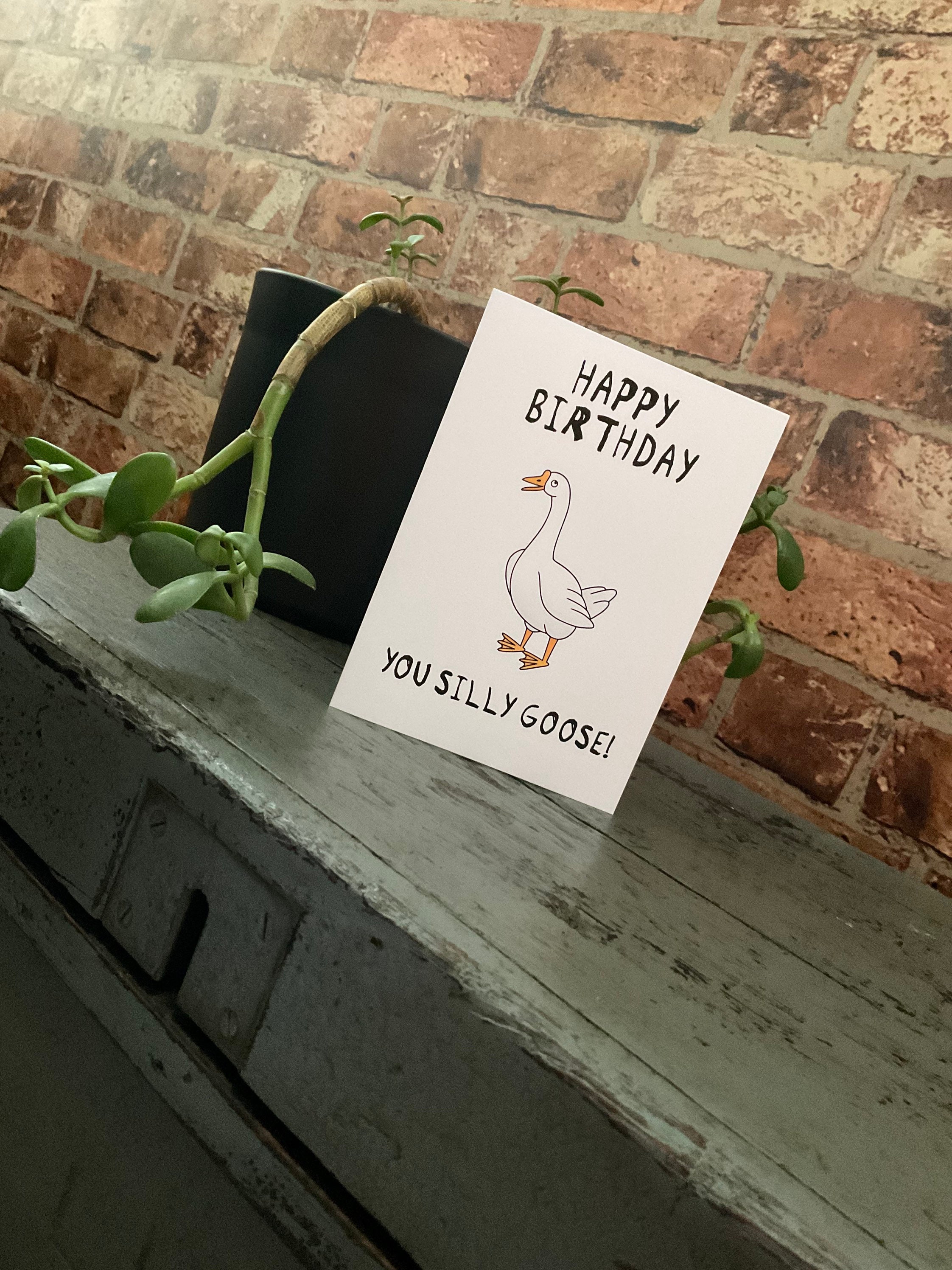 Goose Card, Goose Birthday Card, Goose Lovers Card, Bird Lovers Card ...