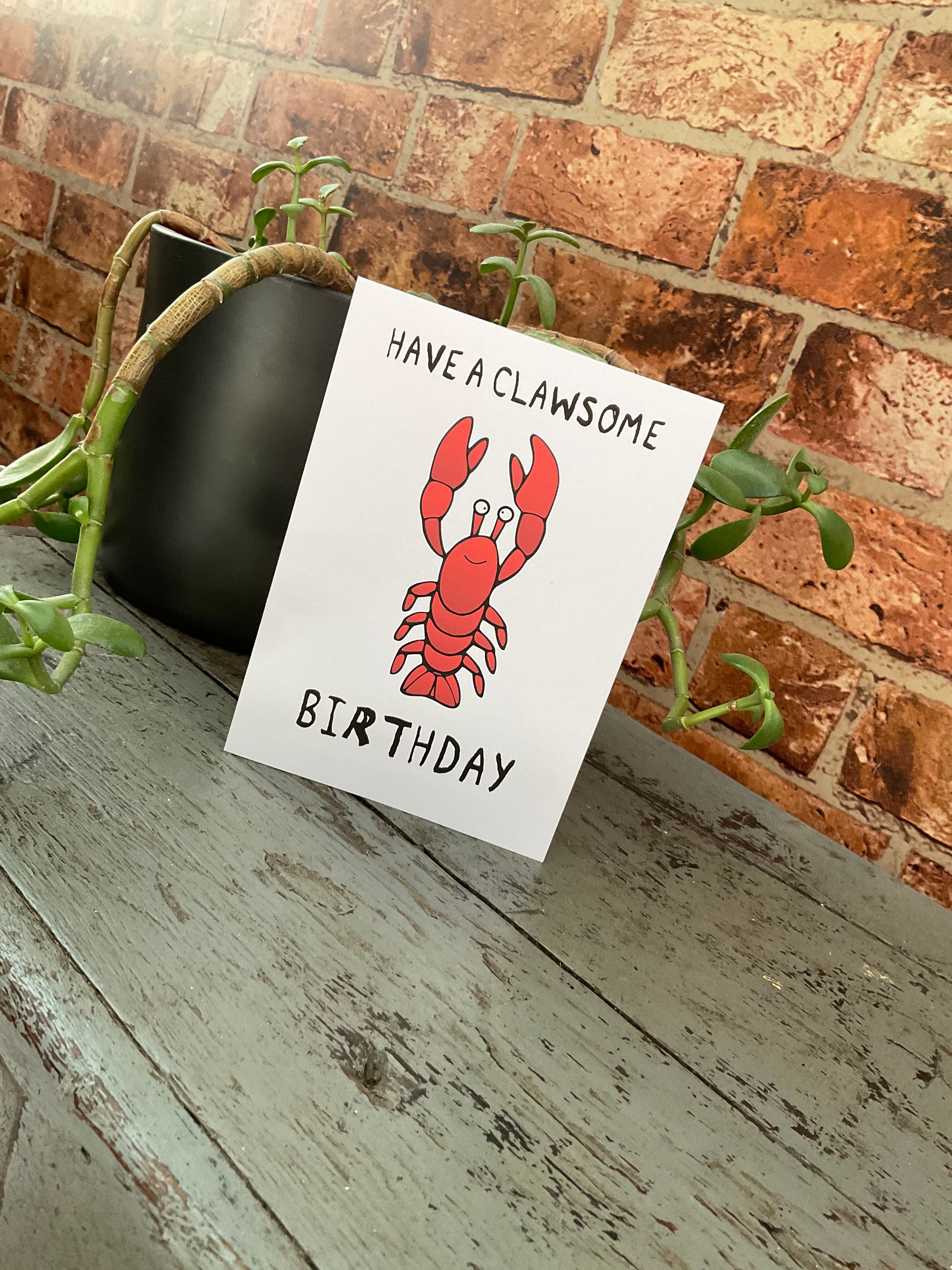 Lobster Card, Lobster Birthday Card, Lobster Lovers Card, Gifts for Him ...