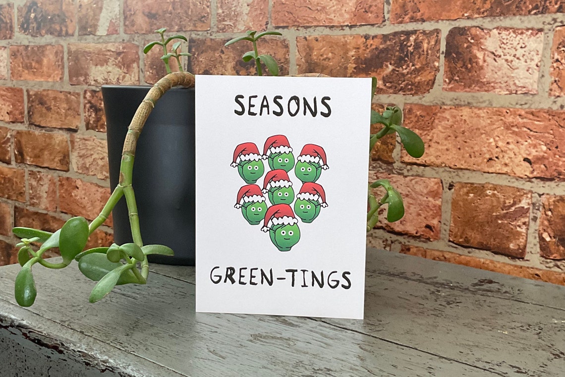Sprout Christmas Card, Sprout Card, Sprout Lovers Card, Gifts for Him ...