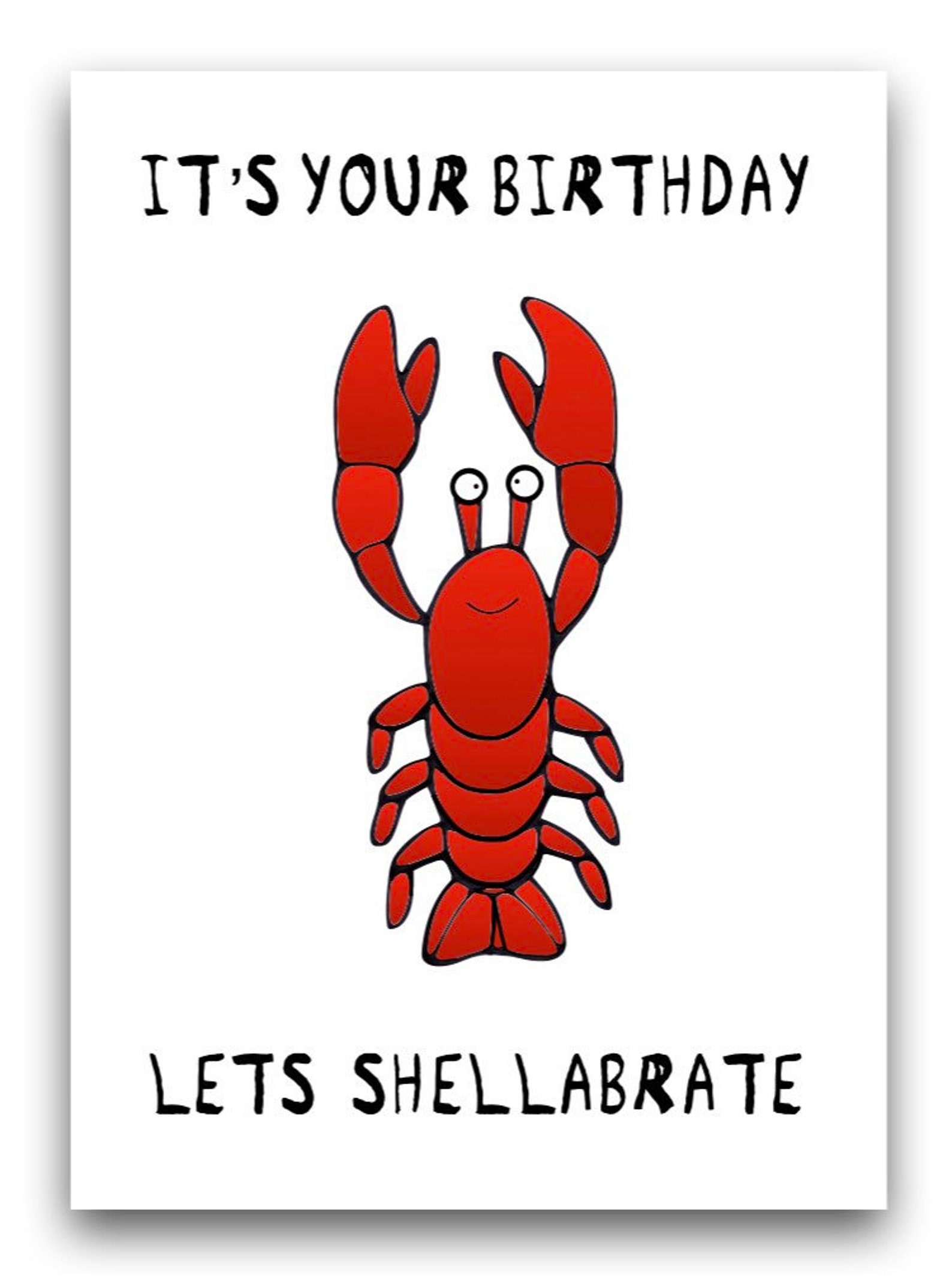Lobster Card, Lobster Birthday Card, Lobster Lovers Card, Gifts for Him ...