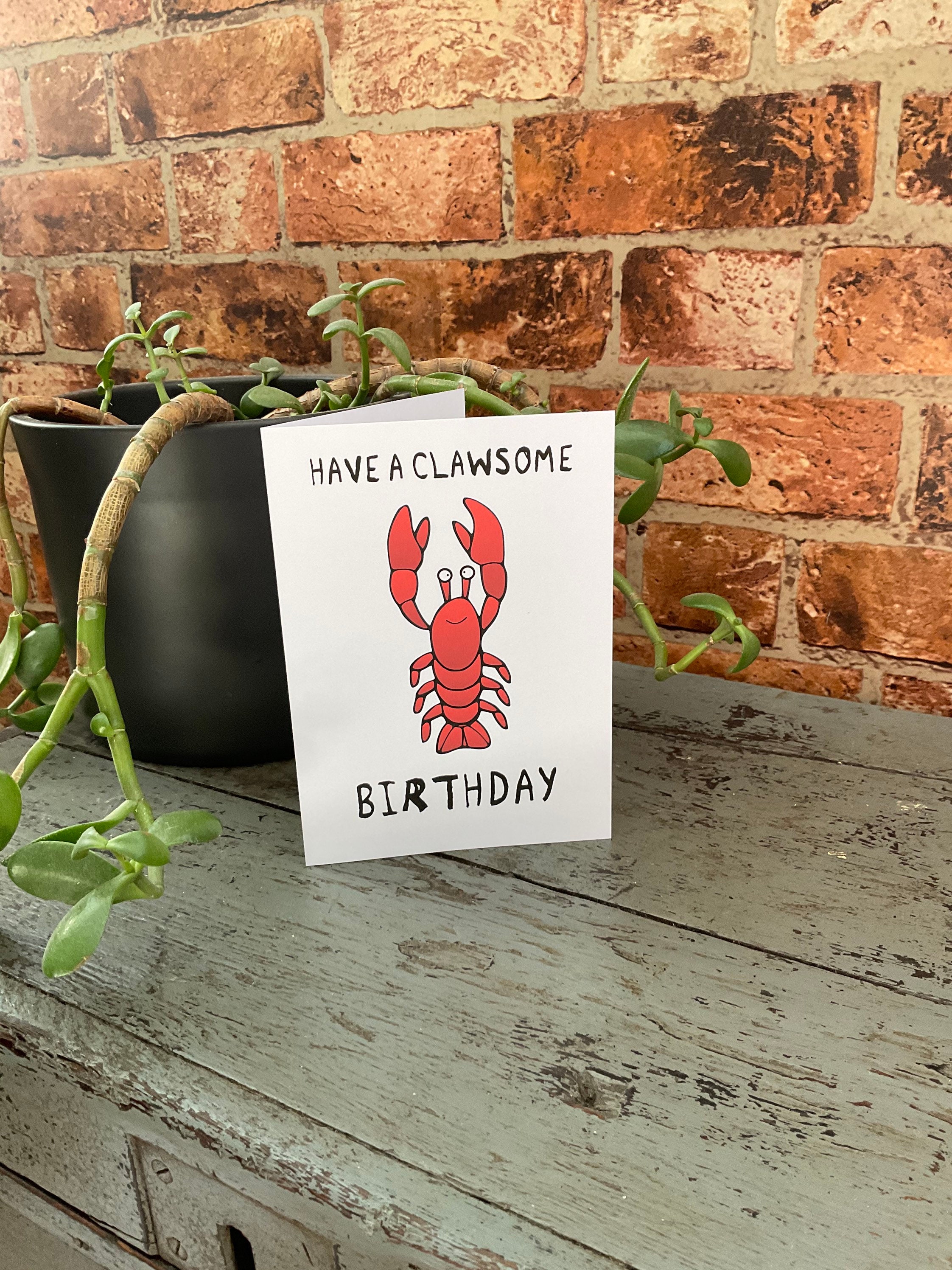 Lobster Card, Lobster Birthday Card, Lobster Lovers Card, Gifts for Him ...