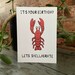 Lobster Card, Lobster Birthday Card, Lobster Lovers Card, Gifts for Him ...