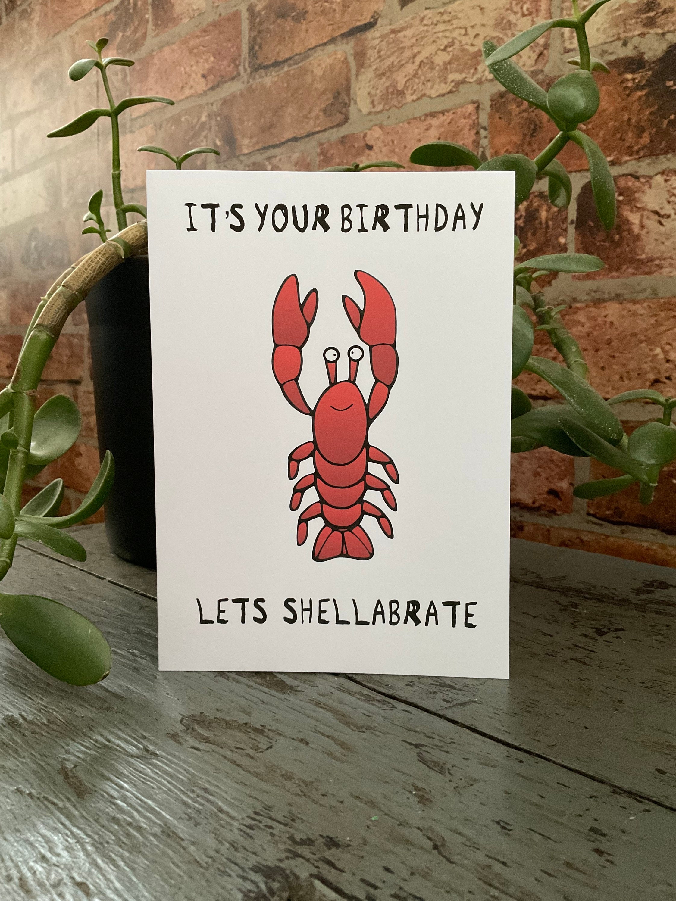 Lobster Card Lobster Birthday Card Lobster Lovers Card - Etsy UK