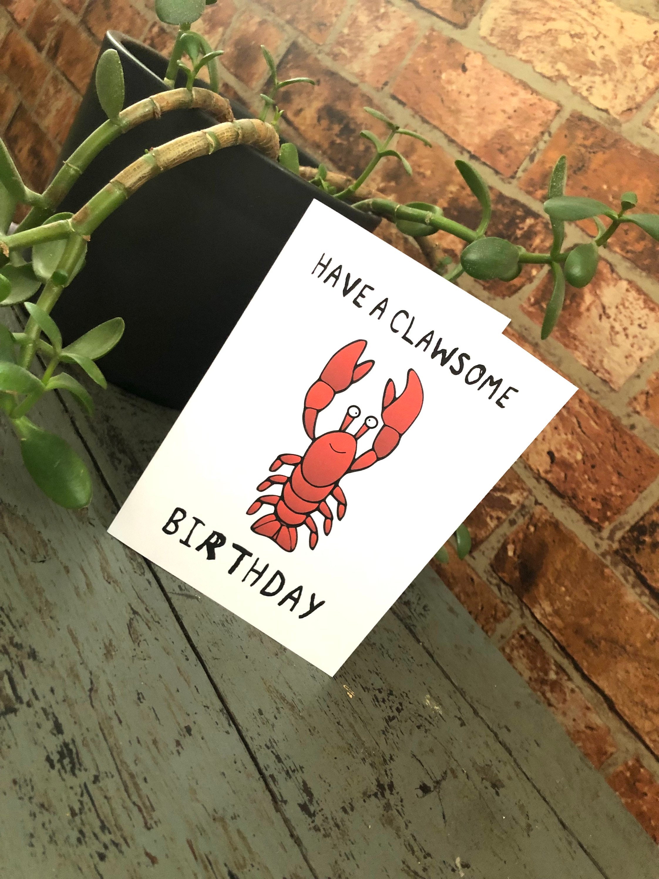 Lobster Card Lobster Birthday Card Lobster Lovers Card - Etsy UK