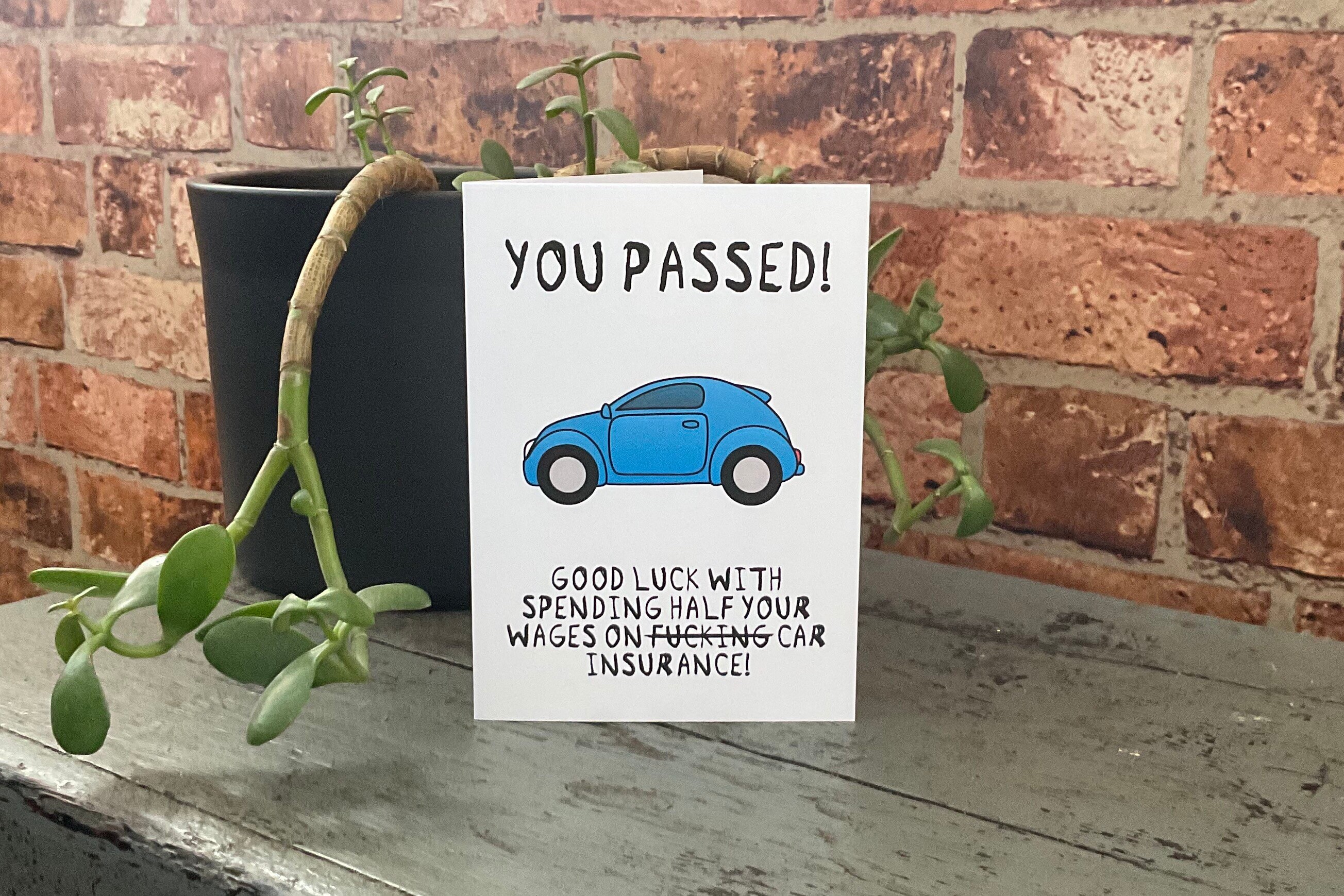 Pass Your Driving Test Card, Driving Test Card, Driving Test Gift ...