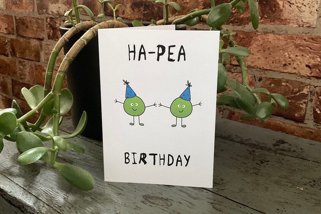 Birthday Card Pea Birthday Card Pea Lovers Card Funny - Etsy
