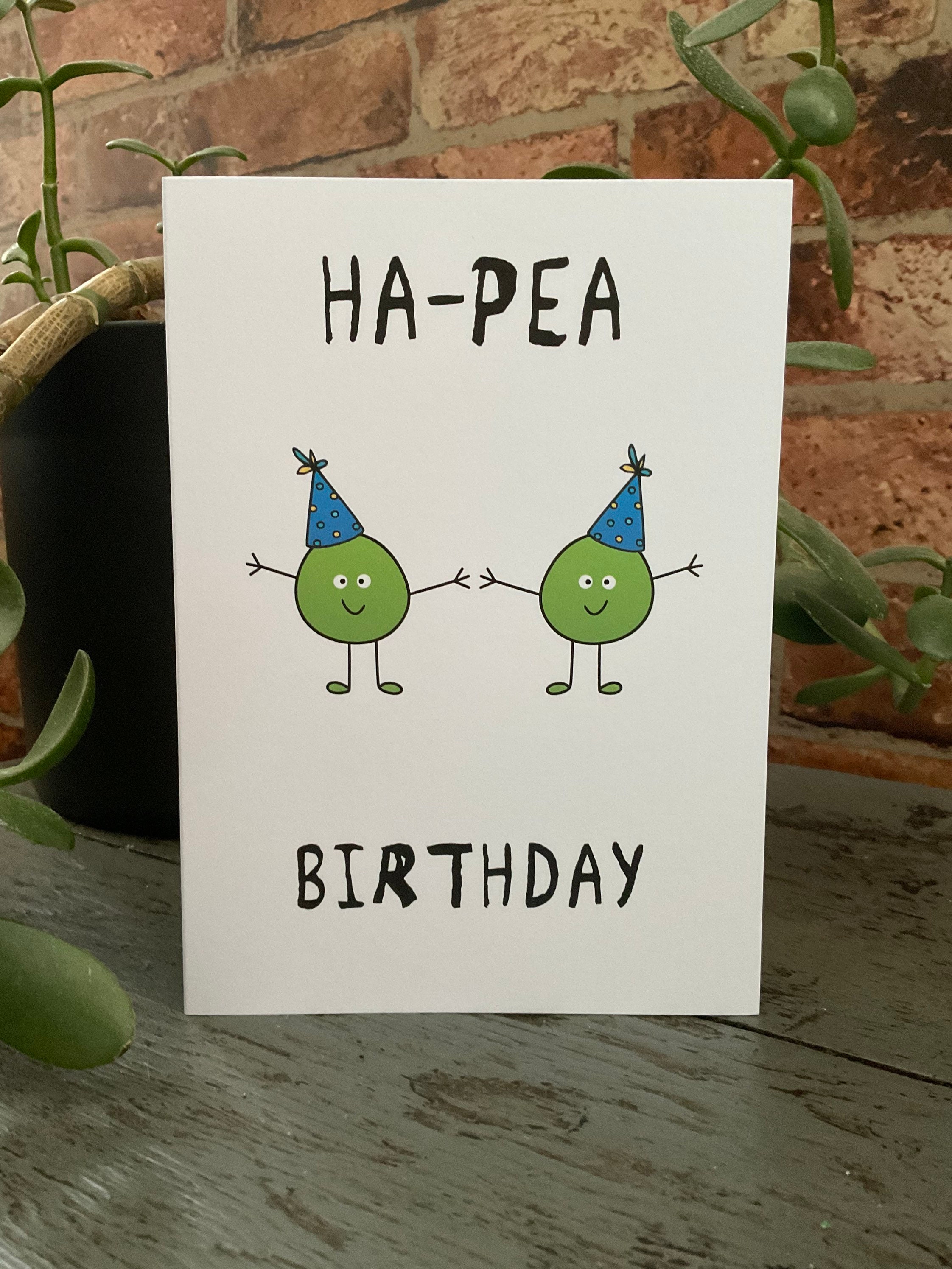 Birthday Card Pea Birthday Card Pea Lovers Card Funny - Etsy