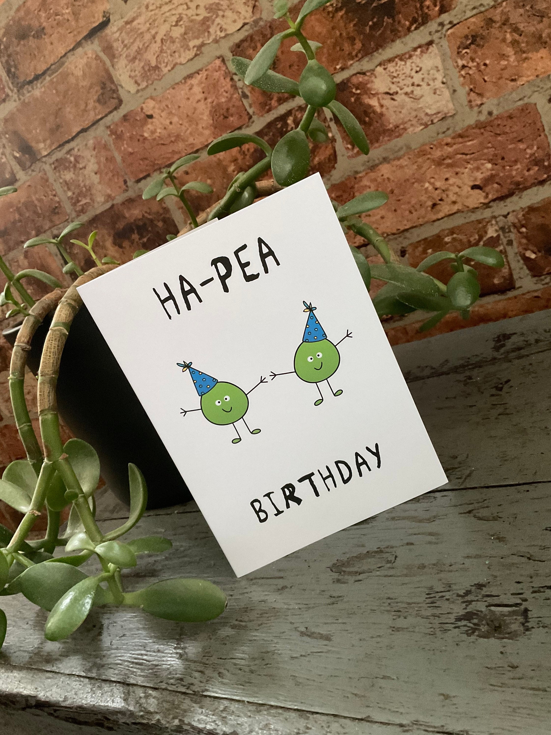 Birthday Card Pea Birthday Card Pea Lovers Card Funny - Etsy