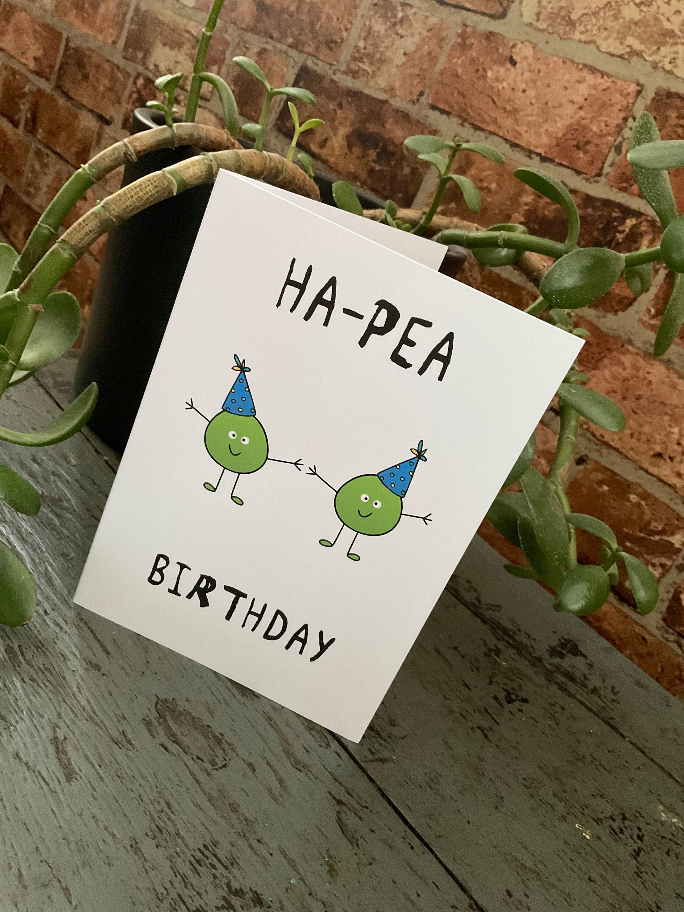 Birthday Card Pea Birthday Card Pea Lovers Card Funny - Etsy