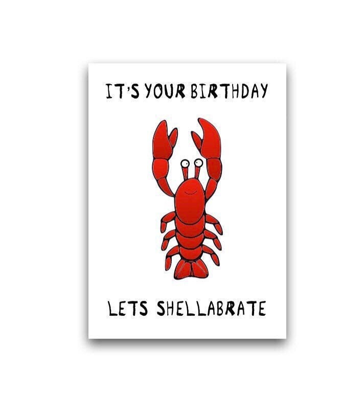 Lobster Card Lobster Birthday Card Lobster Lovers Card - Etsy UK