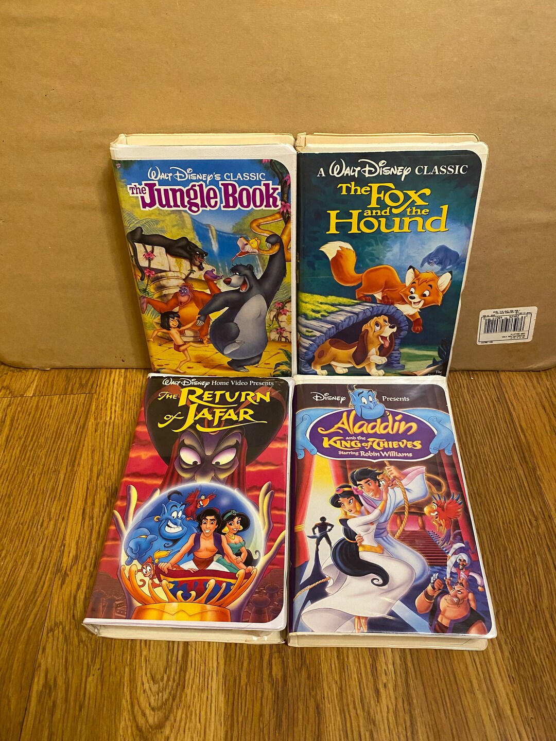 4 Disney VHS Bundle. Aladdin, the Fox and the Hound, and the Jungle ...
